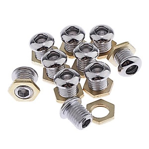 Gazechimp Drum Part 1/2" Chrome with Gaskets Set for Bass Tom Snare Drum Kit