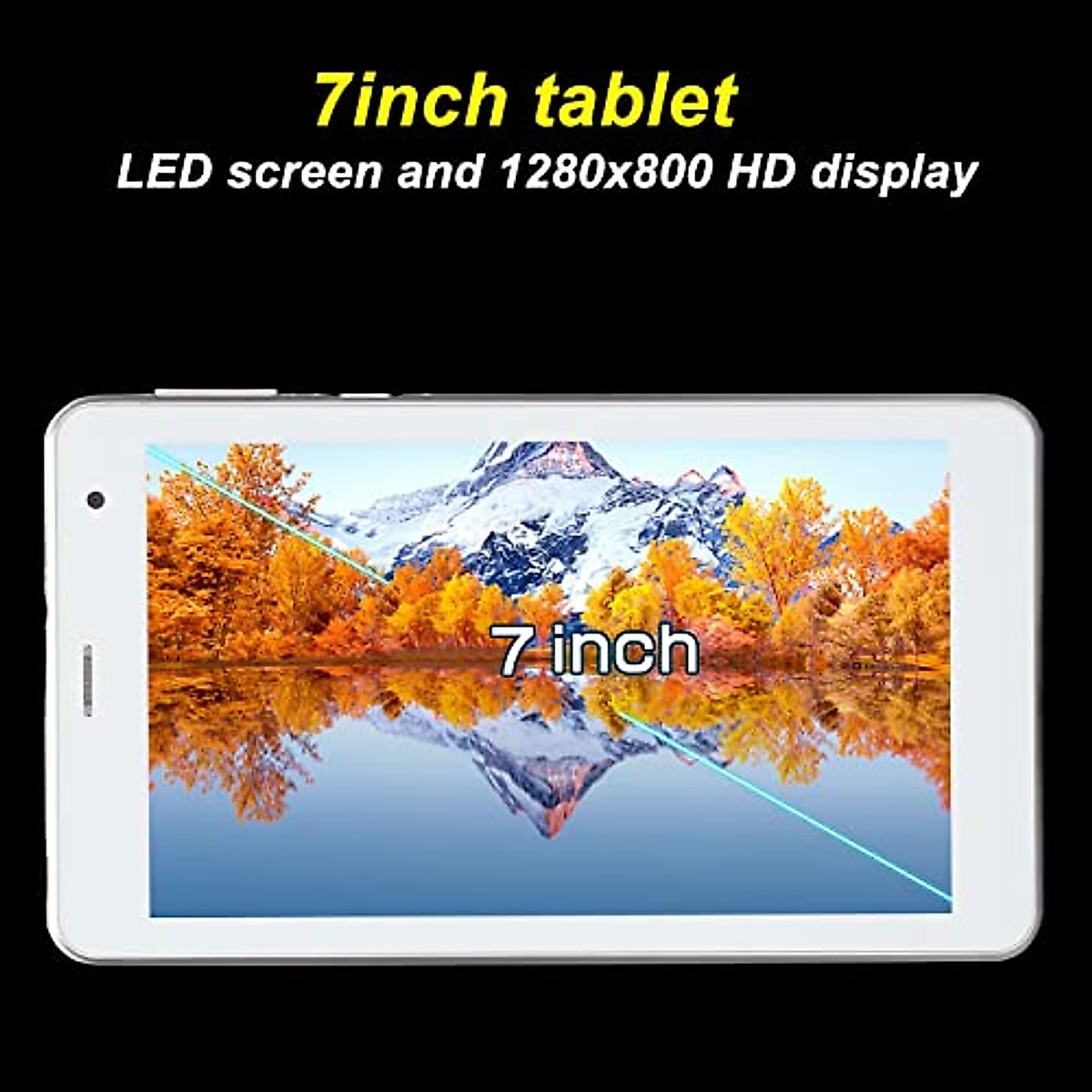 Gaoxin Kids Tablet, Support 128GB 8 Core Processor Dual Band Dual Camera 7Inch Tablet for Home US Plug