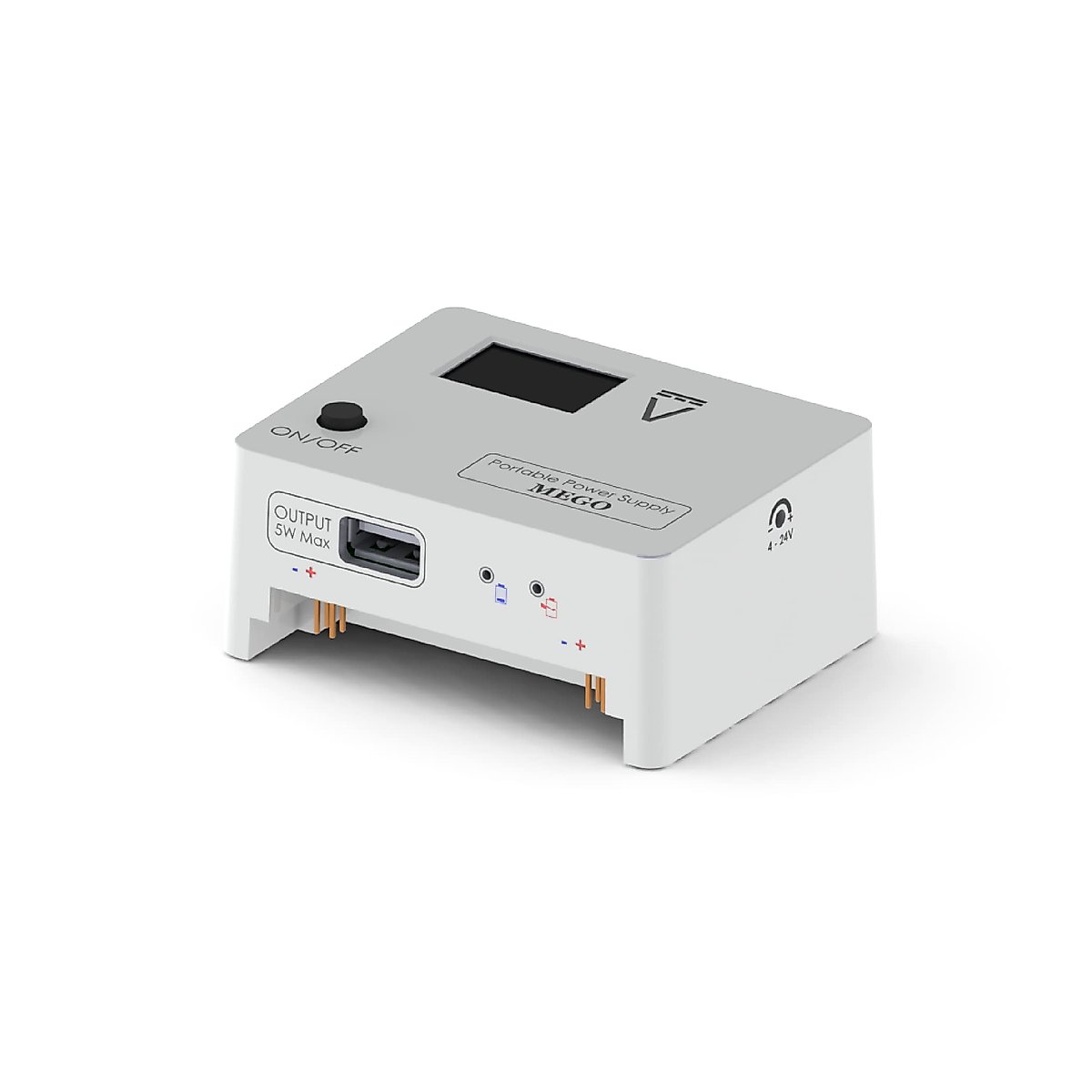 Rechargeable Breadboard Power Supply – 4 to 24V DC Output Power Supply with 2000mAh Rechargeable Battery with USB Charging – Ideal for Labs and Projects in Classroom, Outdoor and Home Schools