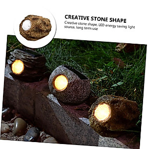 Uonlytech LED Imitation Stone Garden Light Waterproof Solar Outdoor Light Night Decorative for Garden Pathway