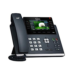 Yealink SIP-T46S IP Phone, 16 Lines. 4.3-Inch Color Display. Dual-Port Gigabit Ethernet, 802.3af PoE, Power Adapter Not Included