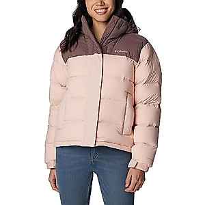 Columbia Women's Bulo Point II Down Jacket, Dusty Pink/Basalt Crinkle, Large