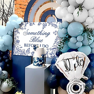 JeVenis Something Blue Before I Do Backrdrop for Women Something Blue Bridal Shower Decoration Banner Blue Bridal Shower Bachelorette Engagement Wedding Party