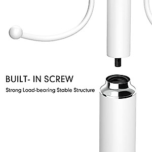 LASIEYO Coat Rack, Coat Rack freestanding With Disc Base, Standing Metal Coat Rack Stand Hat Hanger 12 Hooks, Easy Assembly for Coat Tree Hats Hanger Holder for Purse, Scarf Rack, Jacket (White)