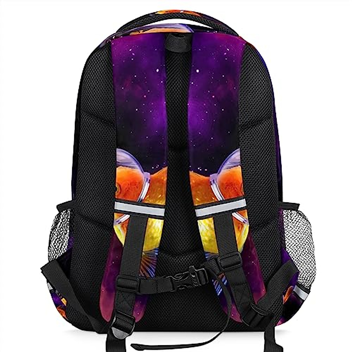 TropicalLife Goldfish Galaxy Space Astronaut Hat Large Backpack for Women Men Lightweight Laptop Backpack Water Resistant Carry On Backpack Computer Hiking Travel Rucksack Casual Daypack Shoulder Bag