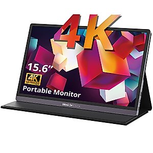 Dragon Touch 4K Portable - 15.6 Inch IPS HDR Gaming Monitor 100% sRGB FreeSync with Speakers VESA Compatible for Xbox PS4 Nintendo Switch Laptop PC Phone Mac Surface (Not Touchscreen)