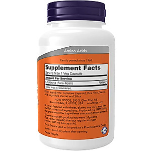 Now Foods: L-Tyrosine Neurotransmitter Support 750 mg, 90 Caps (2 pack)