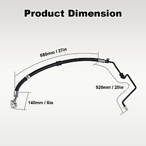WMPHE Compatible with Power Steering Pressure Hose Assembly Honda Odyssey V6 3.5L 2005 2006 2007 Replace OEM 53713-SHJ-A01
