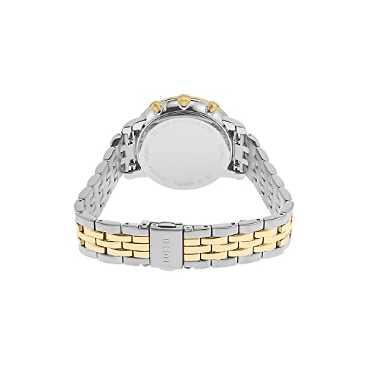 Fossil Women's Neutra Quartz Stainless Steel Chronograph Watch, Color: Gold/Silver (Model: ES5216)