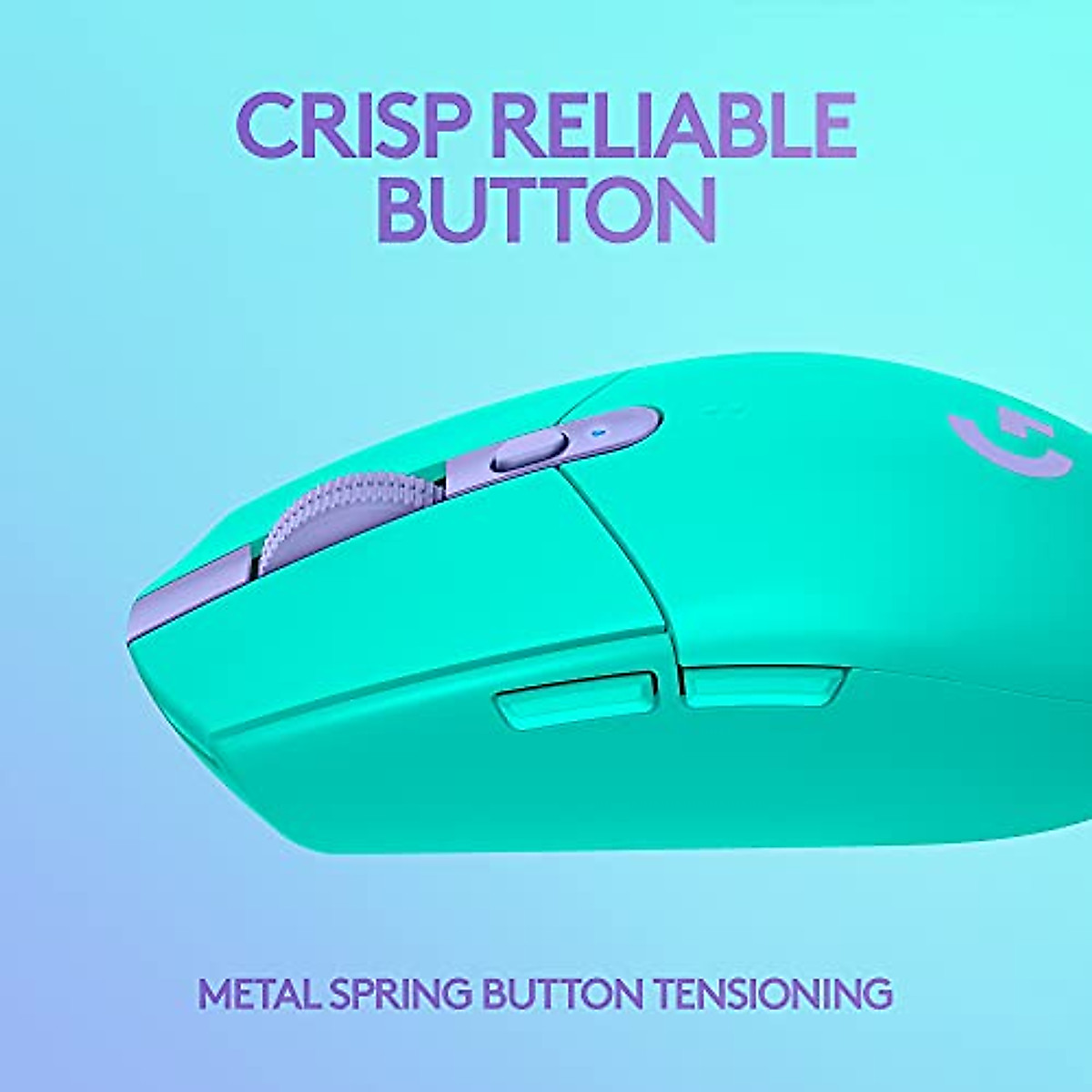 Logitech G305 LIGHTSPEED Wireless Gaming Mouse, Hero 12K Sensor, 12,000 DPI, Lightweight, 6 Programmable Buttons, 250h Battery Life, On-Board Memory, PC/Mac - Mint