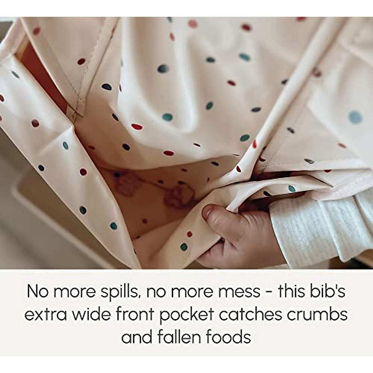 SMOOCH Extra Coverage Baby Bibs for Girls - Baby Feeding Supplies - Infant and Toddler Bibs, Smock, Waterproof Fabric bib, Fits Ages 6-24 Months (Pink)