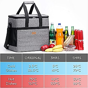 Lifewit 40L Cooler Bag, Bundle with 23L Cooler Bag, Grey
