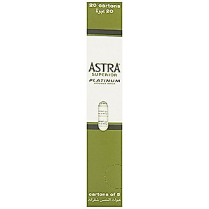 Astra Platinum Double Edge Safety Razor Blades ,100 Count (Pack of 1)