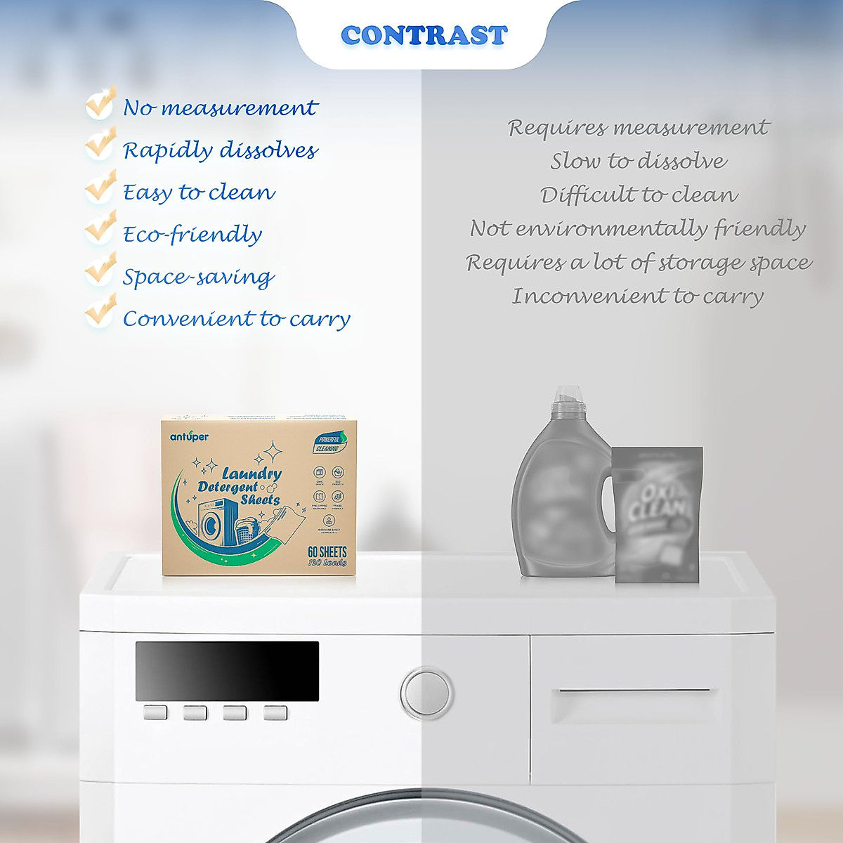 Laundry Detergent Sheets, 120 Loads Washer Soap Strips, Plant Based Liquidless Formula, Zero Waste for Home Dorm Travel Camping & Hand Washing Clean No Waste Fresh Scent