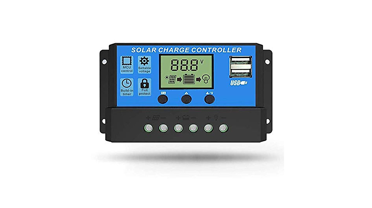 30A Solar Charge Controller with Dual USB Ports