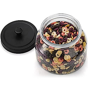 AVLA 3 Pack Glass Jars with Sealed Lid, 58 OZ Clear Cookie Candy Jar, Airtight Food Storage Container with Metal Lid, Empty Canister Set for Kitchen Counter, Pasta, Dog Treat, Snacks, Apothecary Jar