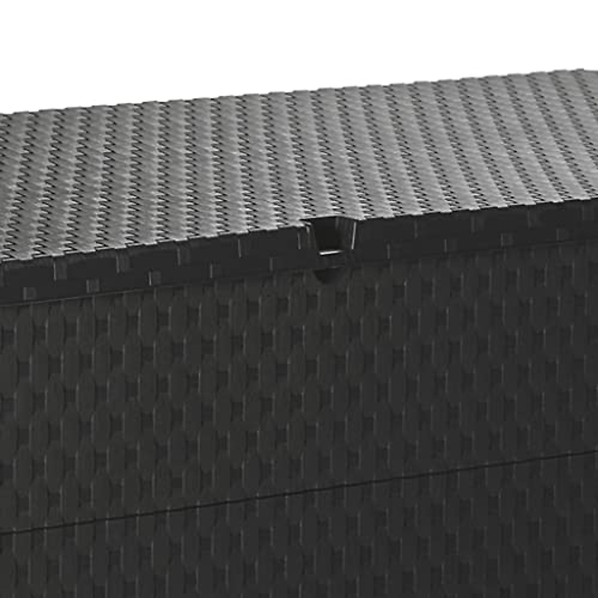 loibinfen Patio Storage Box Anthracite 47.2"x22"x24.8" PP Rattan Patio Garden Outdoor Storage Container for Toys, Furniture Deck box (Weight:24.47 lbs)
