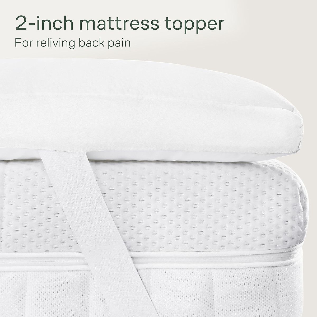 Ultra Soft 2 Inch Twin Mattress Topper - Bamboo Viscose Mattress Pad for Back Pain Relief - Machine Washable - Naturally Cooling for Hot Sleepers