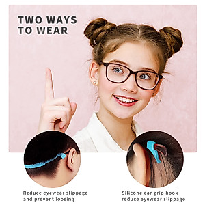 WSYUB 12 Pcs Kids Silicone Glasses Straps, Anti-Slip Kids Sports Eyeglasses Sunglasses Strap, Glasses Band Holder, Soft Elastic Eyewear Retainers, 8.4inch, 24 Pieces