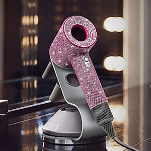 Rhinestones Case for Dyson Hair Dryer Anti-Scratch Shockproof Dust Proof Travel Protective Case Cover for Dyson Hair Dryer (Bling Purple)
