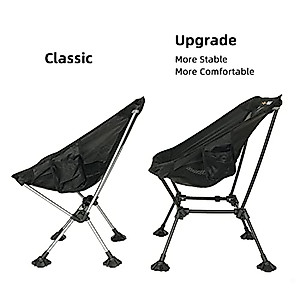 ROCK CLOUD Portable Camping Chair Ultralight Folding Chairs Outdoor for Camp Hiking Backpacking Lawn Beach Sports, Grey