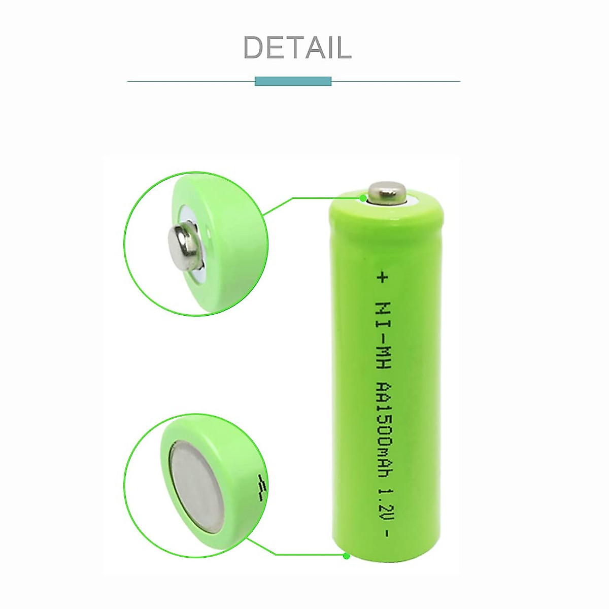 STEPMAX (3 Pack Ni-Mh AA 1500mAh 1.2v Rechargeable Battery for Solar Lights,Garden Light,Toys, Remote Control, Mouse