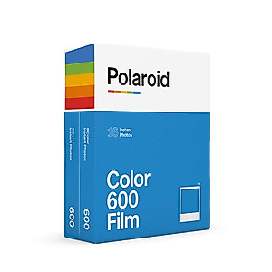 Polaroid Color Instant Film for 600 - Double Pack (16 Sheets) | Grey Album for Polaroid Instant Film