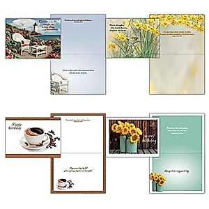 Shared Blessings 48 All Occasion Religious Greeting Cards Value Pack 2 - King James Version Scriptures - Faith Based Greeting Cards - Inspirational Thinking of You Cards with Envelopes - Assorted Designs including Religious Birthday, Thinking of You Cards