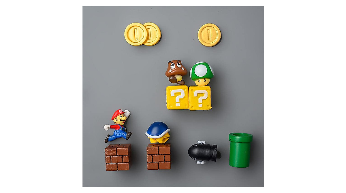 Super Mario Fridge Magnets Set - 20 Vibrant Character Magnets
