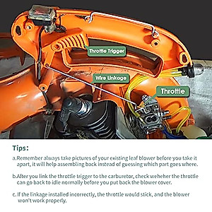 SIMPERAC 125b Carburetor for Husqvarna 125B 125BX 125BVX Leaf Blower Engine Replace for Zama C1Q-W37 590460102 with 545112101 Air Filter Fuel Line Kit