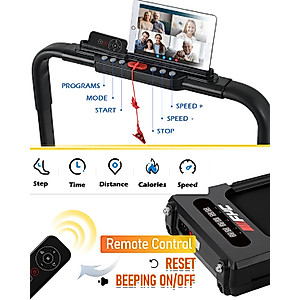 FYC Under Desk Treadmill - 2 in 1 Folding Treadmill Desk Workstation for Home 300LBS Weight Capacity, 3.5HP Free Installation Foldable Treadmill Compact Electric Running Machine for Office, Black