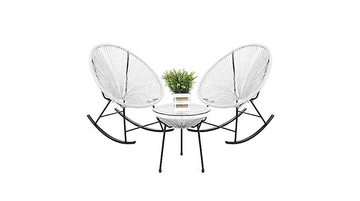 Best Choice Products 3-Piece Outdoor Acapulco All-Weather Woven Rope ...