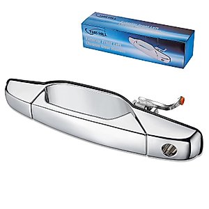 This Hill Exterior Chrome Door Handle,Front Left Driver Side Compatible with 2007-2014 Silverado Suburban Avalanche Tahoe GMC Sierra Yukon Cadillac Escalade-Replaces#20828258 22738721 25960525 80546