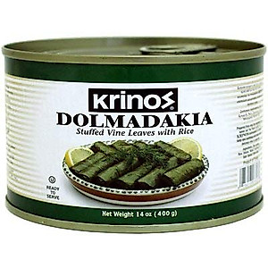 Krinos, Dolmas Stuffed Grape Leaves with Rice, Mediterranean Herbs in Sunflower Oil – Super Tasty Ready to Eat Vegan Rolls - Traditional Turkish Recipe – Dolmades Can (1)