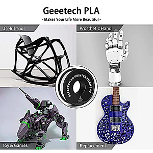 Geeetech 1.75mm PLA 3D Printer Filament, 1kg Spool (2.2lbs), Upgrade Tidy Winding Tangle-Free, Dimensional Accuracy +/- 0.03mm, White