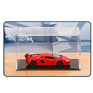 Clear Acrylic Display Case Box ，Versatile Collectibles Display Dustproof Showcase with Thickening Base，for Display Action Figures Home Storage Organizing Toys (12x8x6 inch/30x20x15cm)