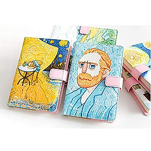 Van Gogh Notebook with Undated Calendar for 12 months, Kawaii Planner, Cute Notebook, Colorful Journals for Women, Premium Quality Paper, A5