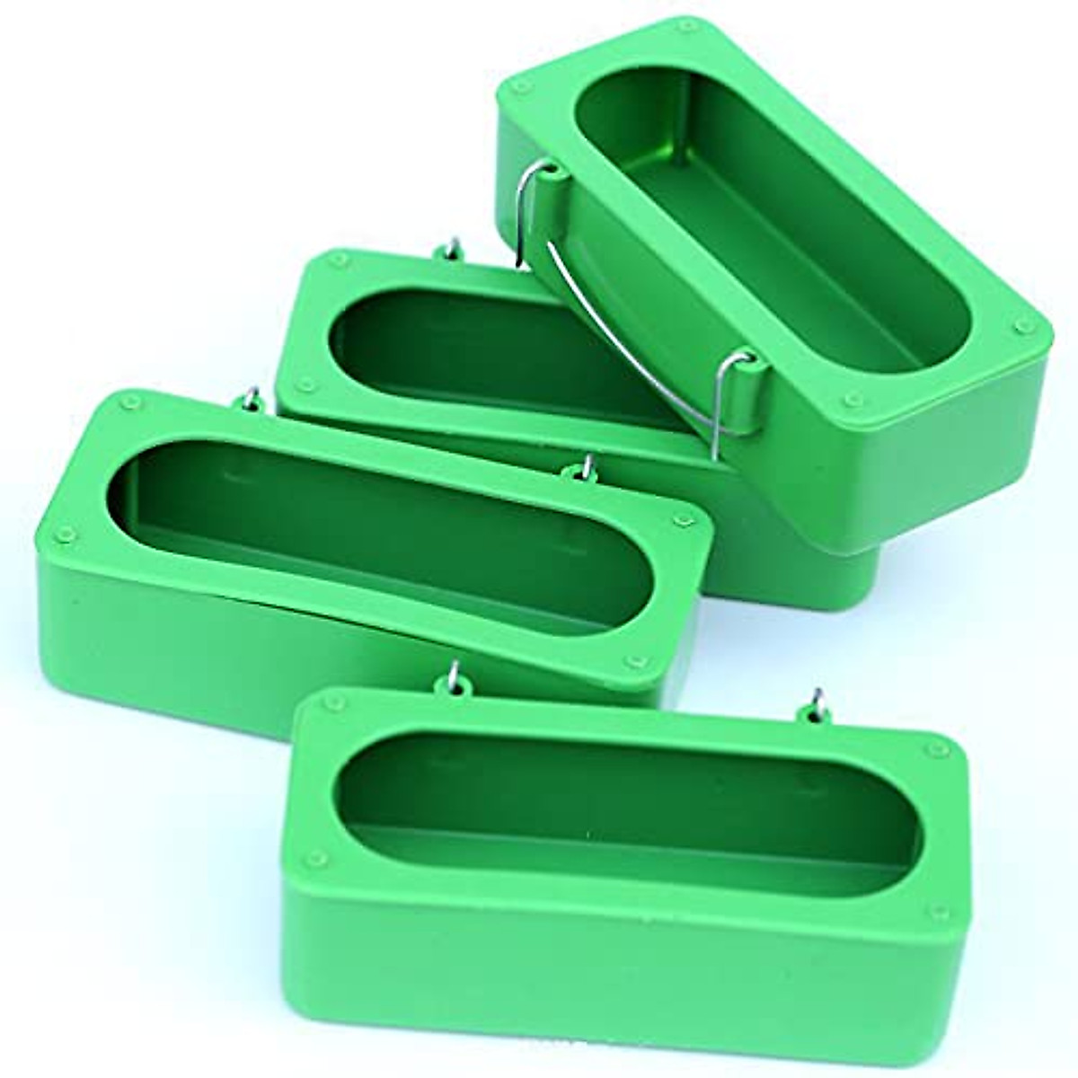 Hanging Food Dish 10pcs Hanging Bird Feeder Pigeon Storage Trough Food Dispenser Macaw Chicken Feeding Dish Container for Small Pet Animals Supplies Size M Bird Feeder