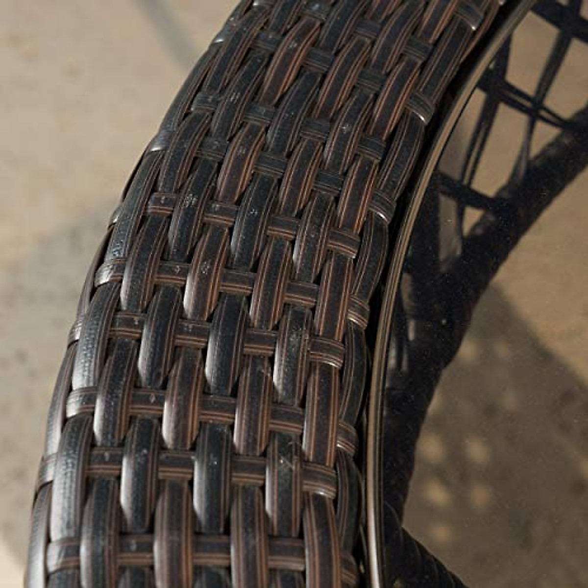 Christopher Knight Home Figi PE 34" Glass Table, Multibrown