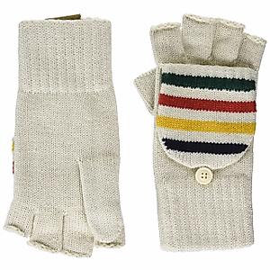 Pendleton Convertible Fingerless Mittens, Glacier Stripe, L/XL