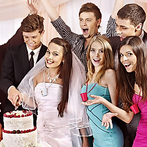 Maitys 12 Pieces Team Plastic Beaded Bridal Shot Glass Necklace with Gold Foil for Bachelor/Bachelorette Party Necklace(Stylish)