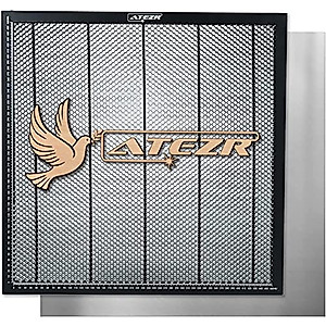 ATEZR P10 Combo 60W Laser Engraver with 500x500mm Laser Honeycomb Work Table & Air Assist & Rotary Roller, 430 * 430mm Working Area, 10W Laser Power CNC Laser Engraver for PC/Mobile