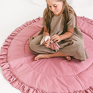 MINICAMP Teepee Tent - Handmade Canvas, Tulle & Wooden Playhouse for Kids & Toddlers, Princess Sleepover Tent (Pink)