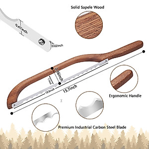 YAPULLYA Sourdough Bread Knife Slicer, Bow Knife for Sourdough, Bread Saw for Homemade Bread, Fiddle Bow Design Sourdough Knife for Slicing