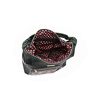 DESTINY BY NICOLE LEE Shoulder Hobo Bag Eco Leather Fashion Print Top Handle Zipper Pocket Handbag for Women Girls NK12115 AMG