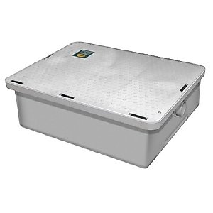 Canplas 3925A02LO Thermoplastic Grease Interceptor - Low Profile, 25 Gallons per Minute, 50 lb. Grease Capacity