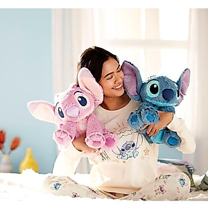 Disney Store Official Angel Medium Soft Toy for Kids, Cuddly Character with Fuzzy Texture and Embroidered Details, Flexible Floppy Ears, Plushy Suitable for All Ages.