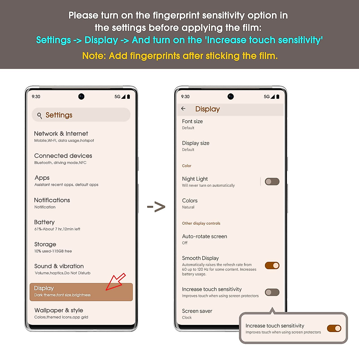 amFilm Screen Protector for Google Pixel 6, 0.26mm Thickness HD Clear, Anti-Scratch Bubbles-Free, Tempered Glass, 3 Pack