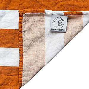TWIG & BALE Austin Texas Baby Blanket Organic Cotton Muslin Swaddle Blanket - 47" x 43" - Texas Baby Gift for Boys Girls Fans of UT Receiving Blankets