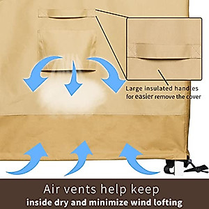 Outdoor Patio Furniture Grill Cover 58 Inch, 58" Wx24 Dx48 H, Golden Horn